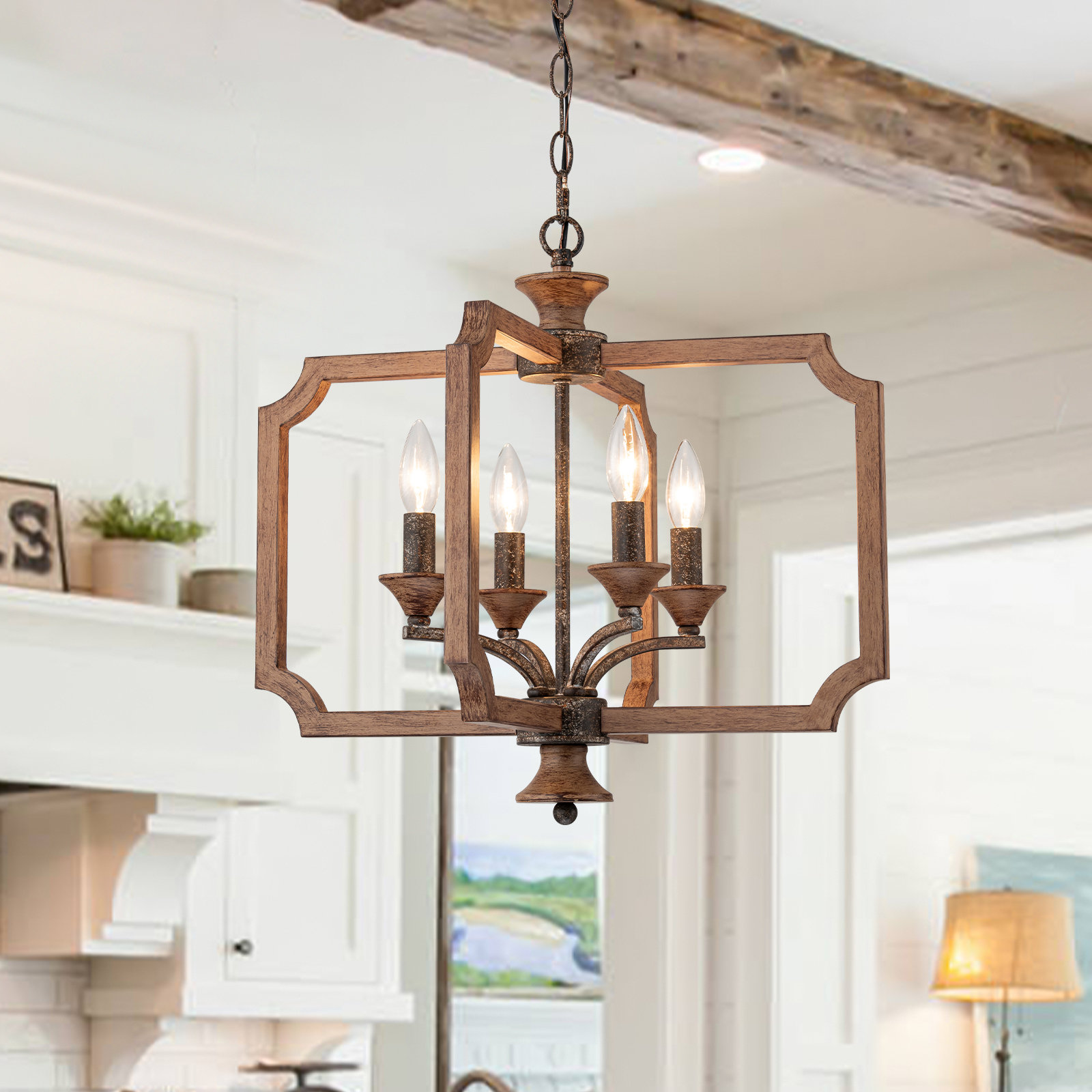 Ophelia & Co. 4-light Farmhouse Geometric Pendant - Wayfair Canada