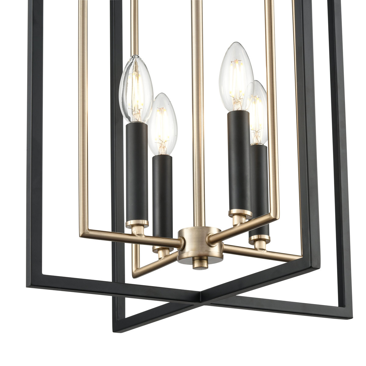George Oliver Noelle Wide 4-Light Pendant - Matte Black | Wayfair