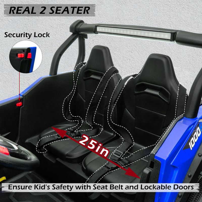 Kulamoon 24V Kids Ride On Toy Car Utv For Kids, 2 Seater & Reviews ...