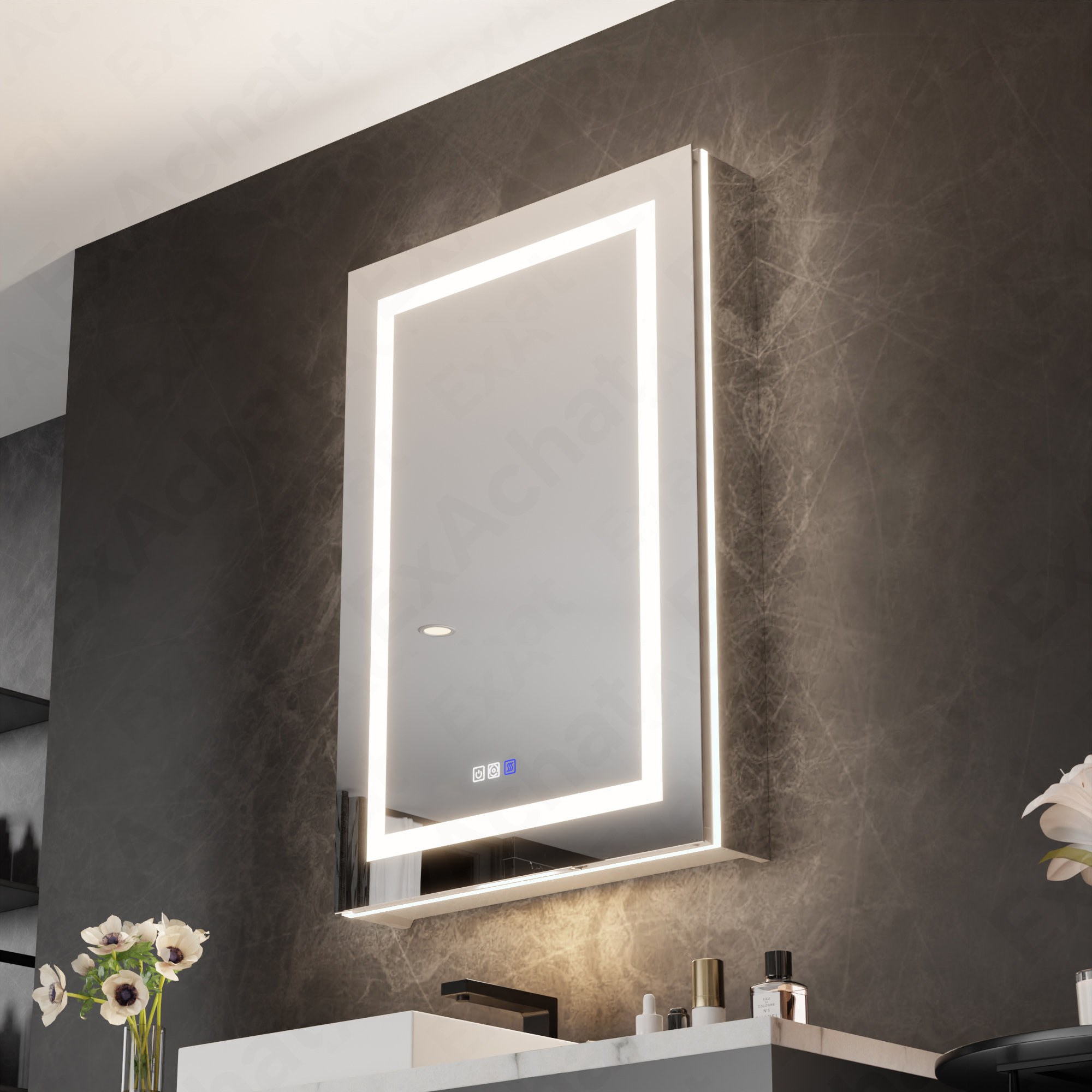 Wrought Studio™ Smart LED Medicine Cabinet With GFCI Outlet & Blum ...