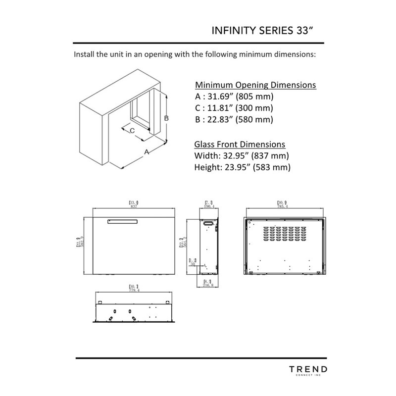 Corrigan Studio® Grace FM33-2045C Entertainment Console Fireplace | Wayfair