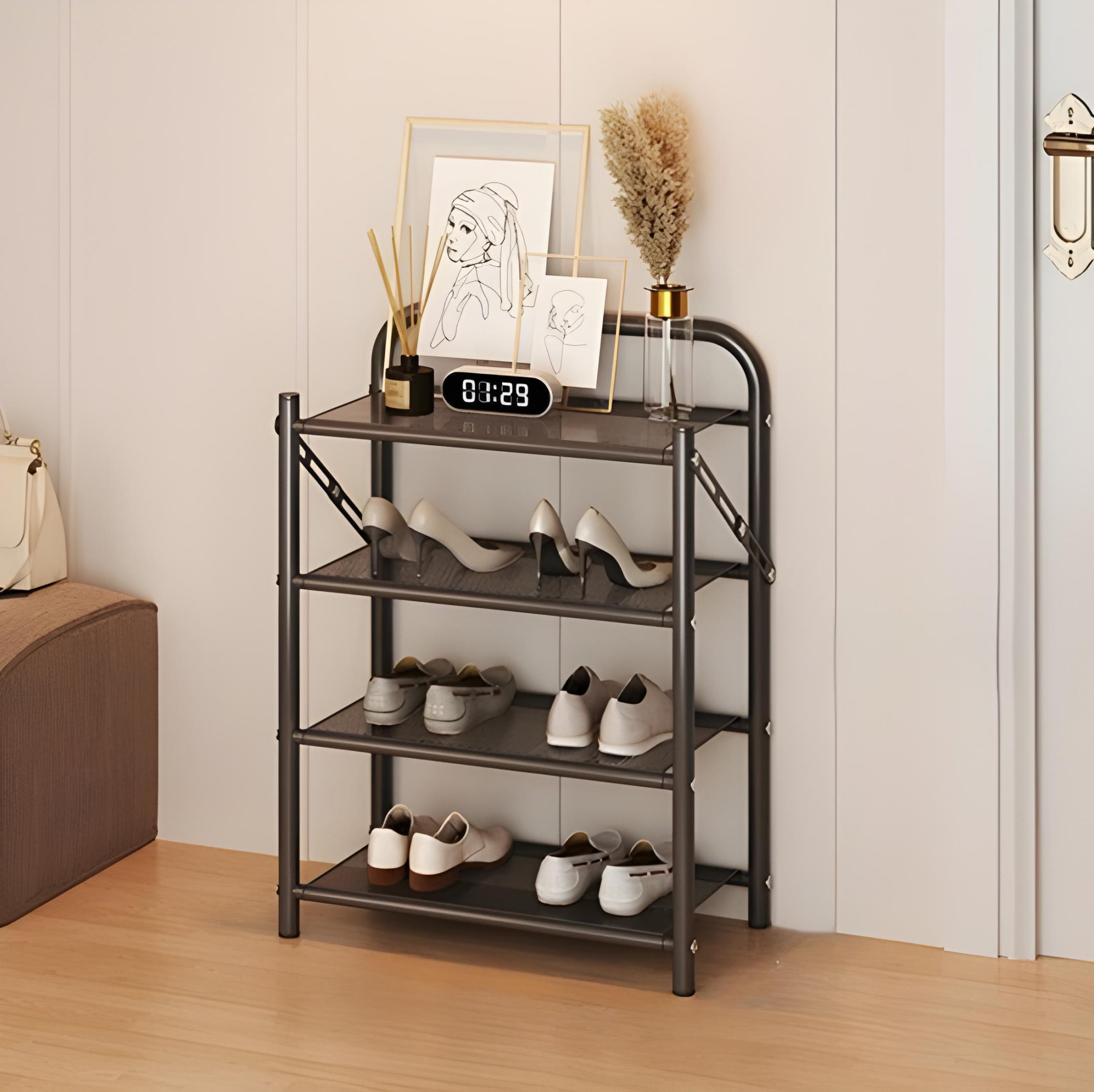 Ebern Designs Free Installation Folding Shoe Rack, Home Multi-Layer ...