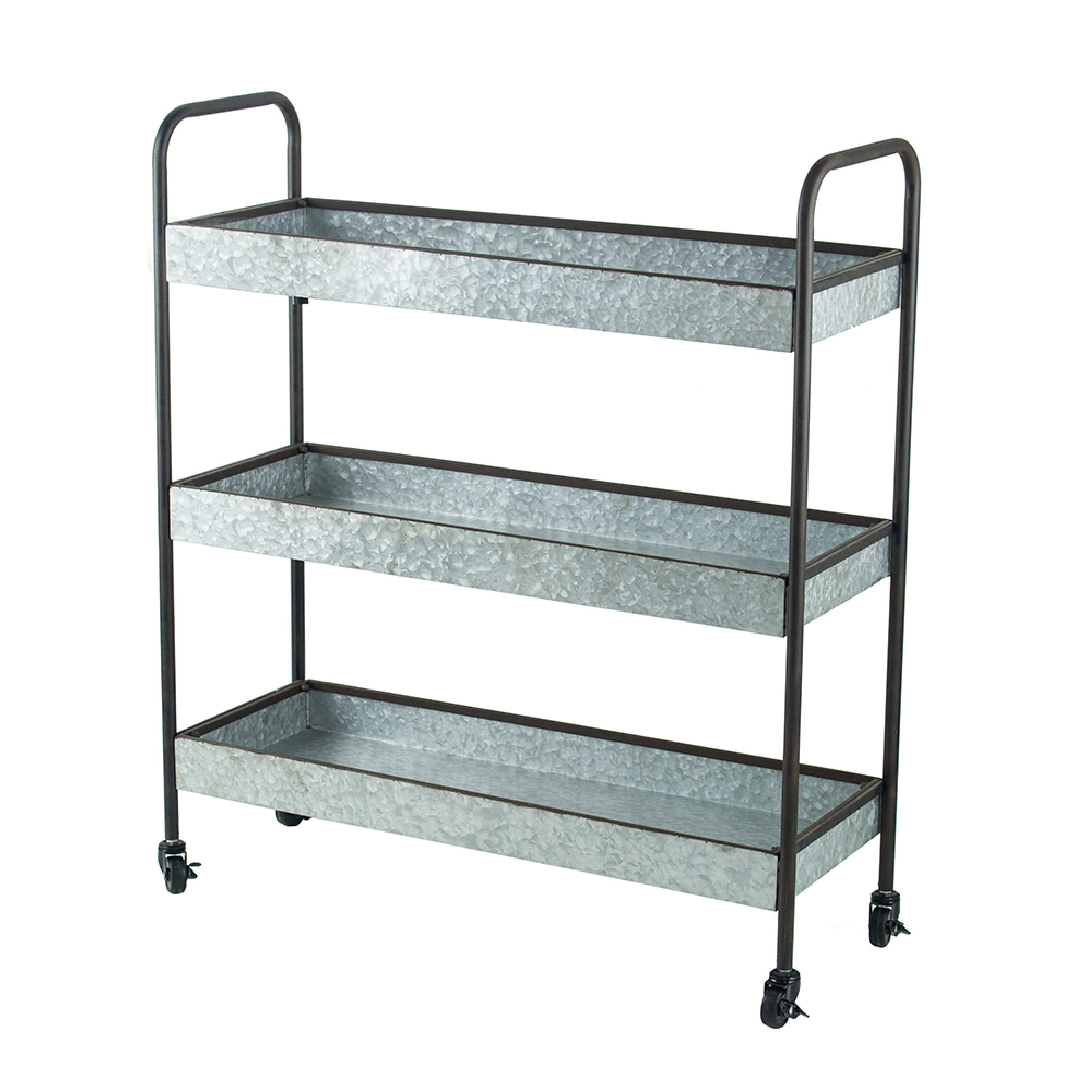 Gracie Oaks Manreet 40" H x 35" W x 12.5" D Galvanized Shelf | Wayfair