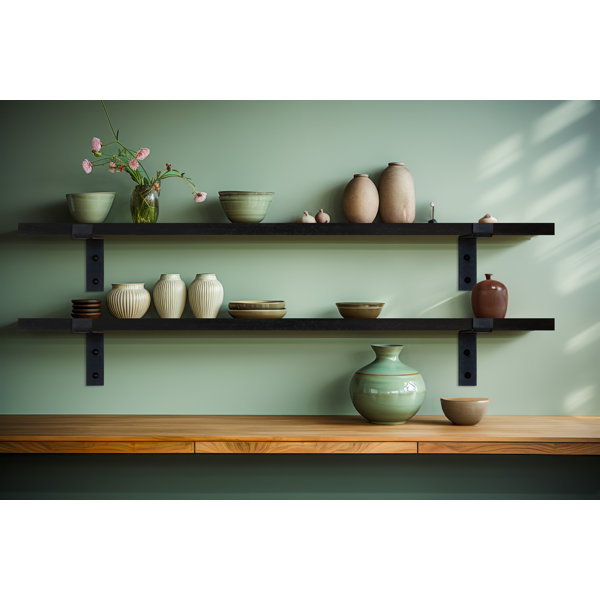 Rayne Mirrors Emerald Lee 2 Piece Poplar Bracket Shelf | Wayfair