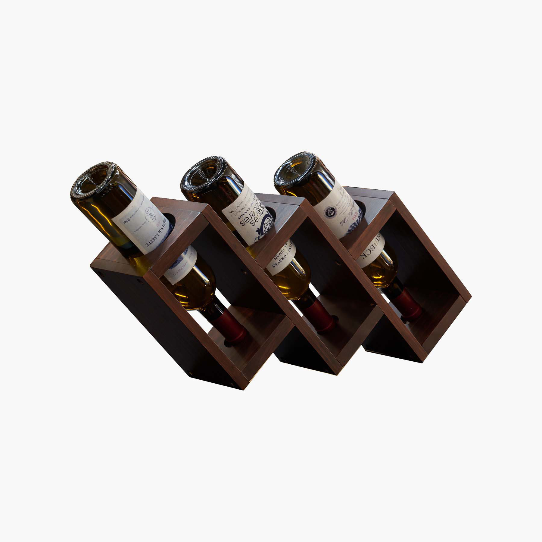 Ebern Designs Trudi 3 Bottle Tabletop Wine Bottle Rack | Wayfair