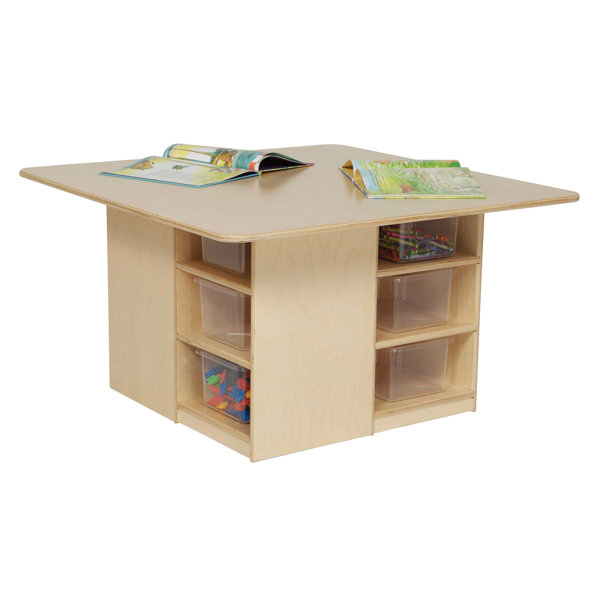 Wood Designs Cubby Table with (12) Trays | Wayfair