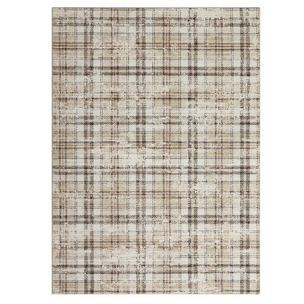August Grove® Machine Washable Rug Gingham Non-Slip Modern Rug for ...
