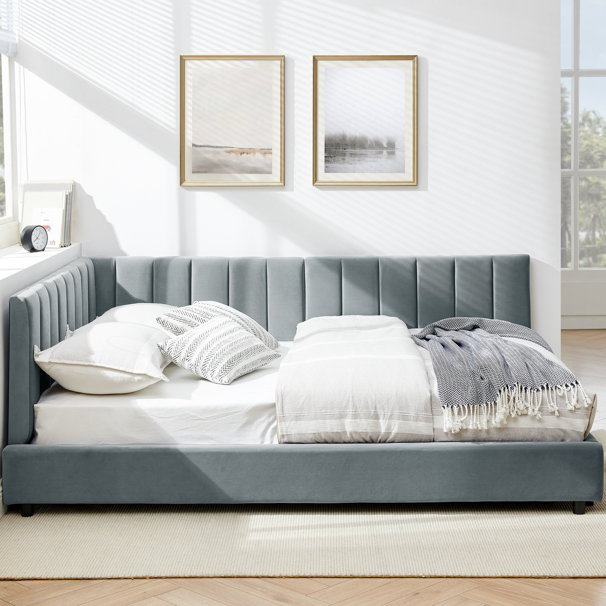 Latitude Run® Upholstered Full Size Bed For Bedroom And Living Room ...