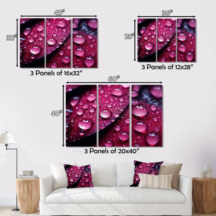 Wrought Studio Red Rose With Raindrops IX - Raindrops Wall Art Print ...