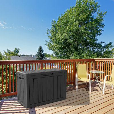 Emperic Design 45 Gallon Water Resistant Resin Lockable Deck Box ...