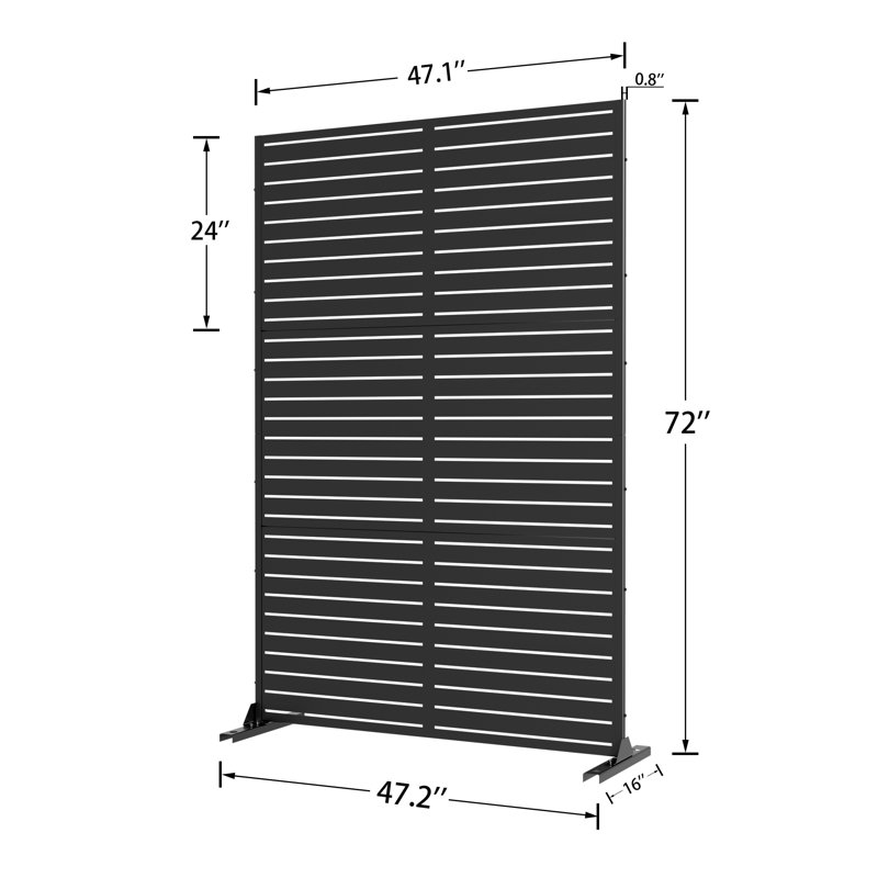 MAYEERTY 6 ft. H x 4 ft. W Metal Privacy Screen & Reviews | Wayfair