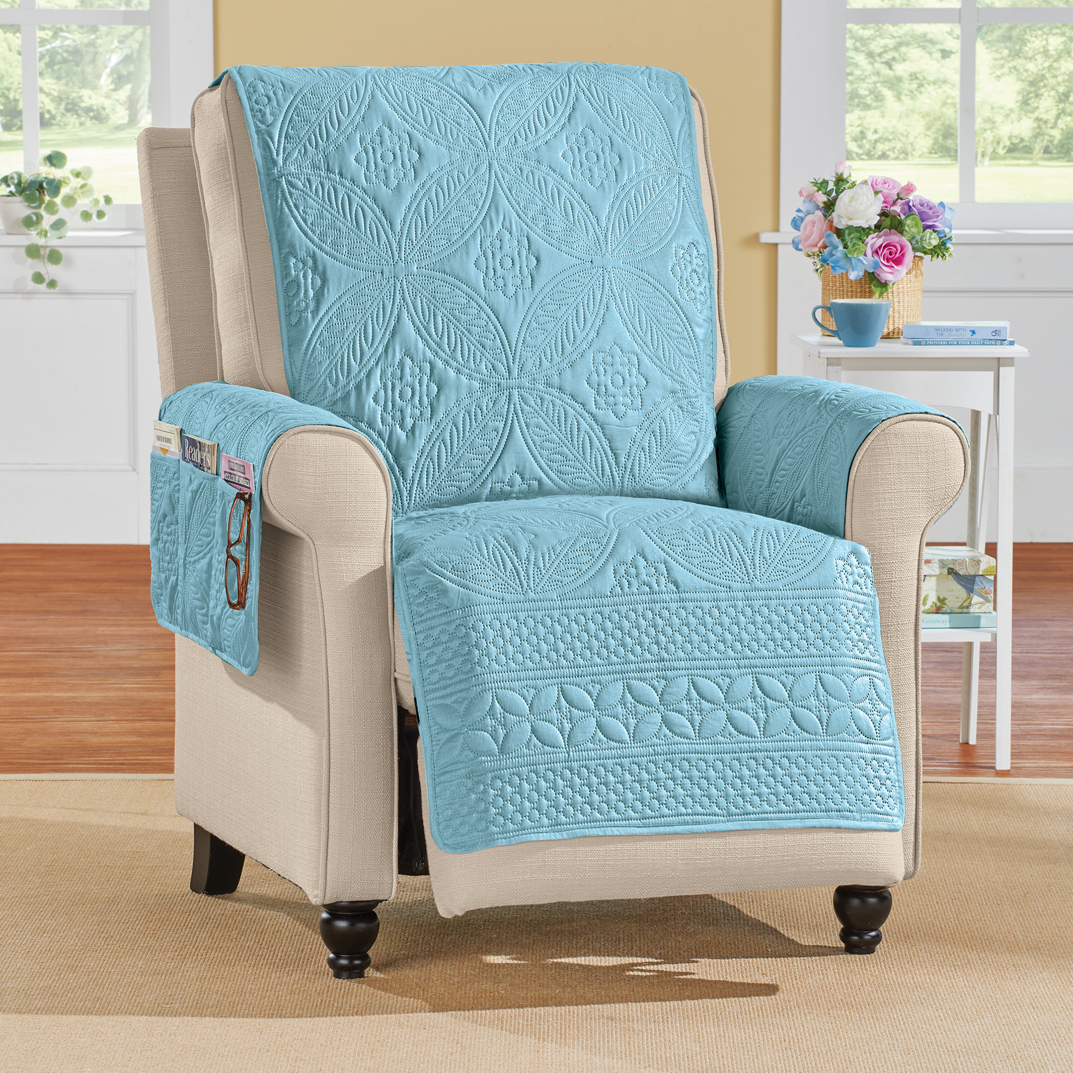 Lark Manor™ Textured Bordered Design Furniture Protector | Wayfair