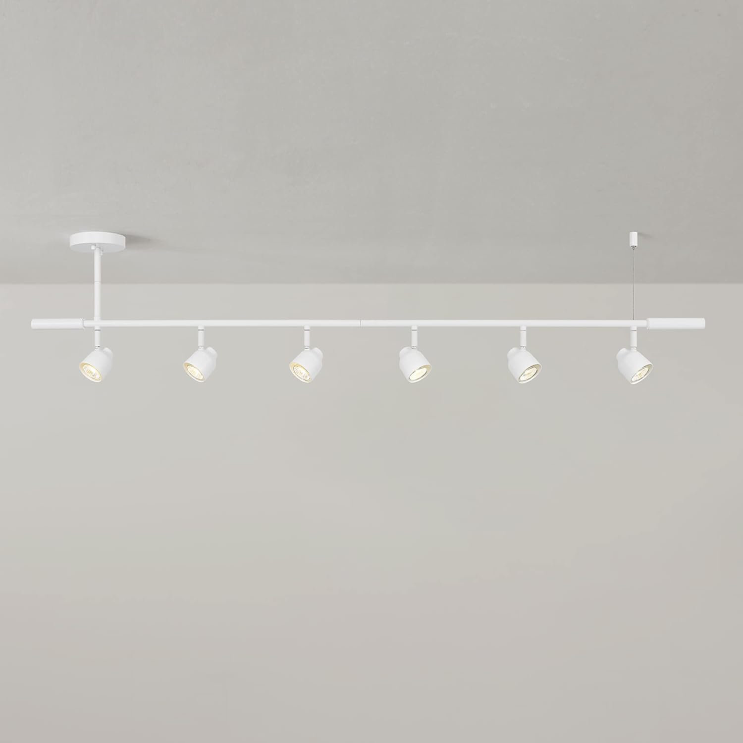 BONLOD 6-Light Complete Track Lighting Kit With Pivoting Track Heads ...