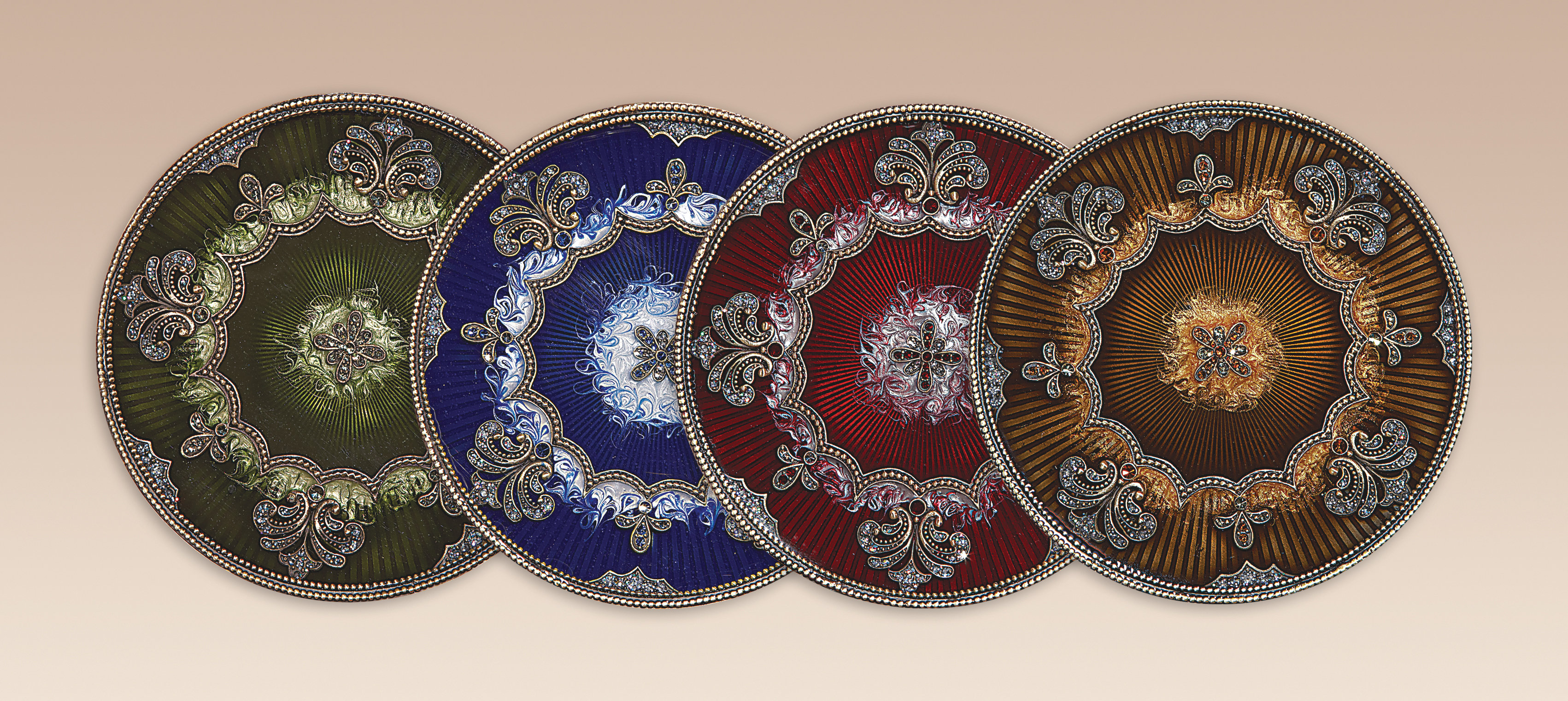 Tizo Jeweled Floral Round Coaster | Perigold
