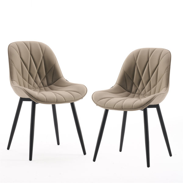 George Oliver Chardee Faux Leather Upholstered Dining Chair Side Chair ...