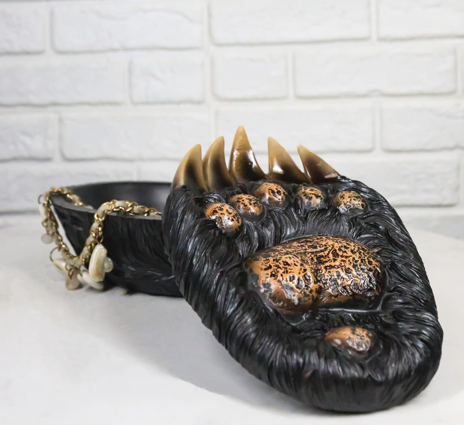 Trinx Rustic Western Forest Black Bear Long Claws Paw Decorative ...