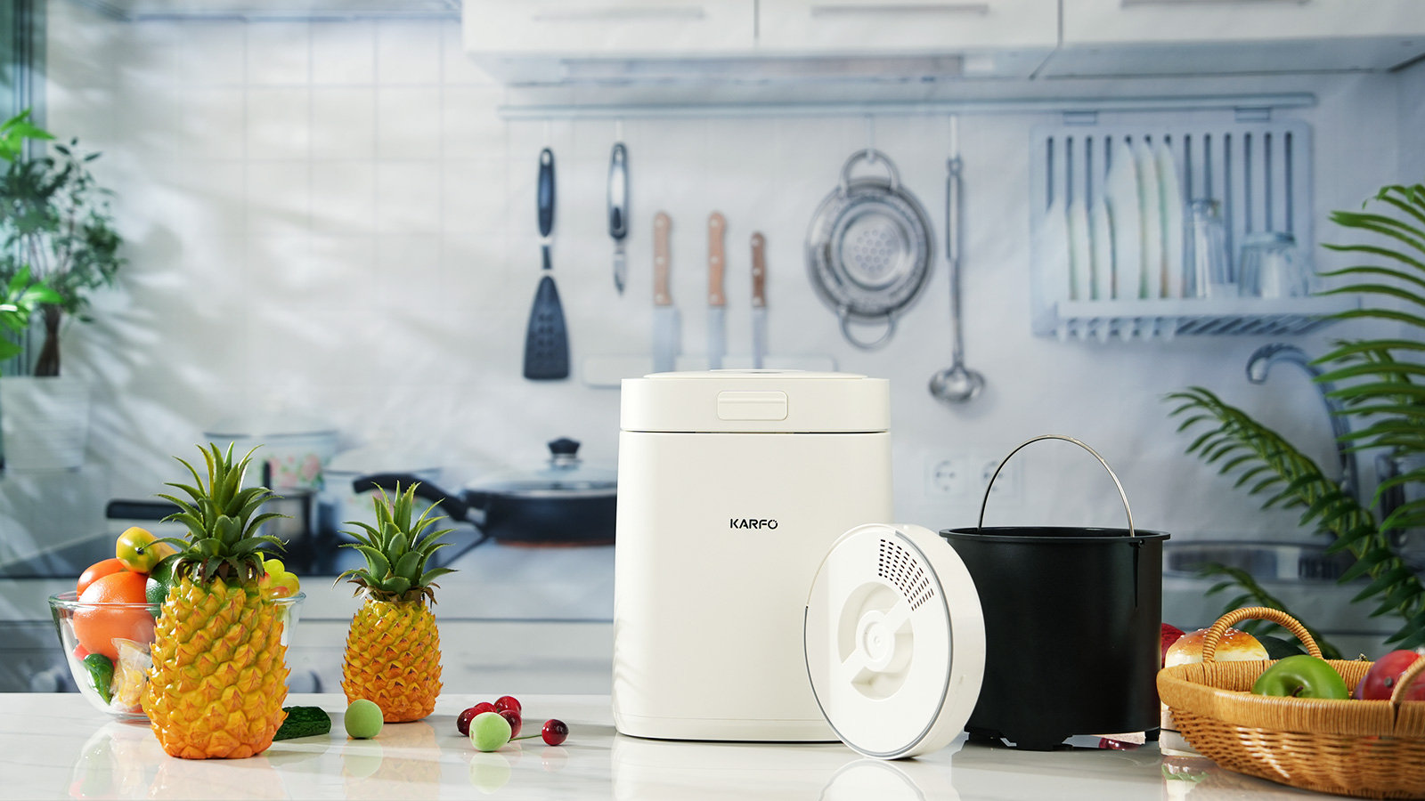 Karfo Ecostar S1 White Electric Kitchen Waste Composter - Wayfair Canada