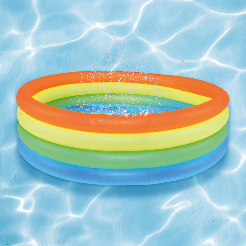 Northlight Seasonal 59" Blue and Yellow Ring Inflatable Swimming Pool ...
