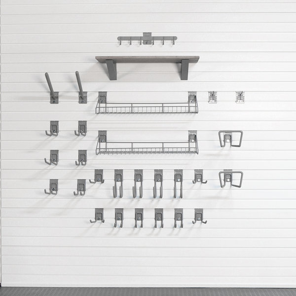 StoreWALL Steel Slatwall Accessory Kit 28 Piece Set | Wayfair