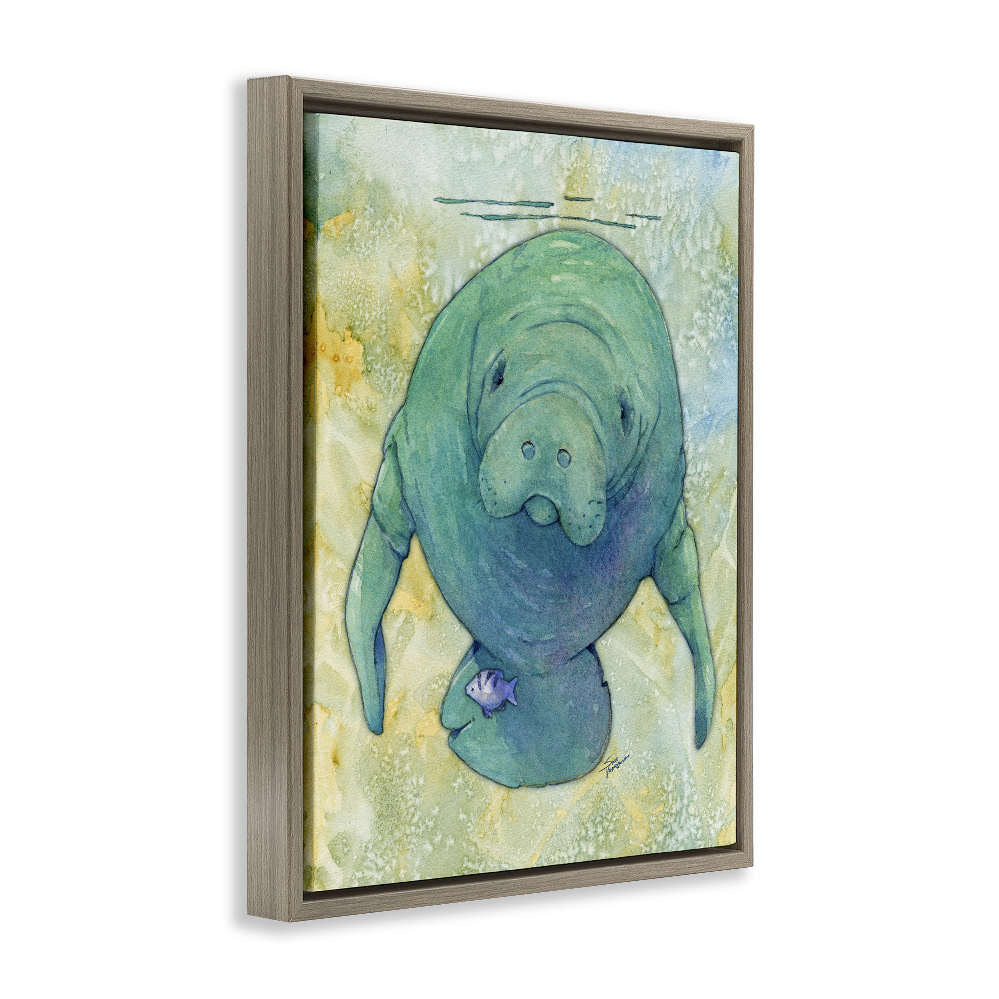 Trinx Green Manatee Underwater | Wayfair