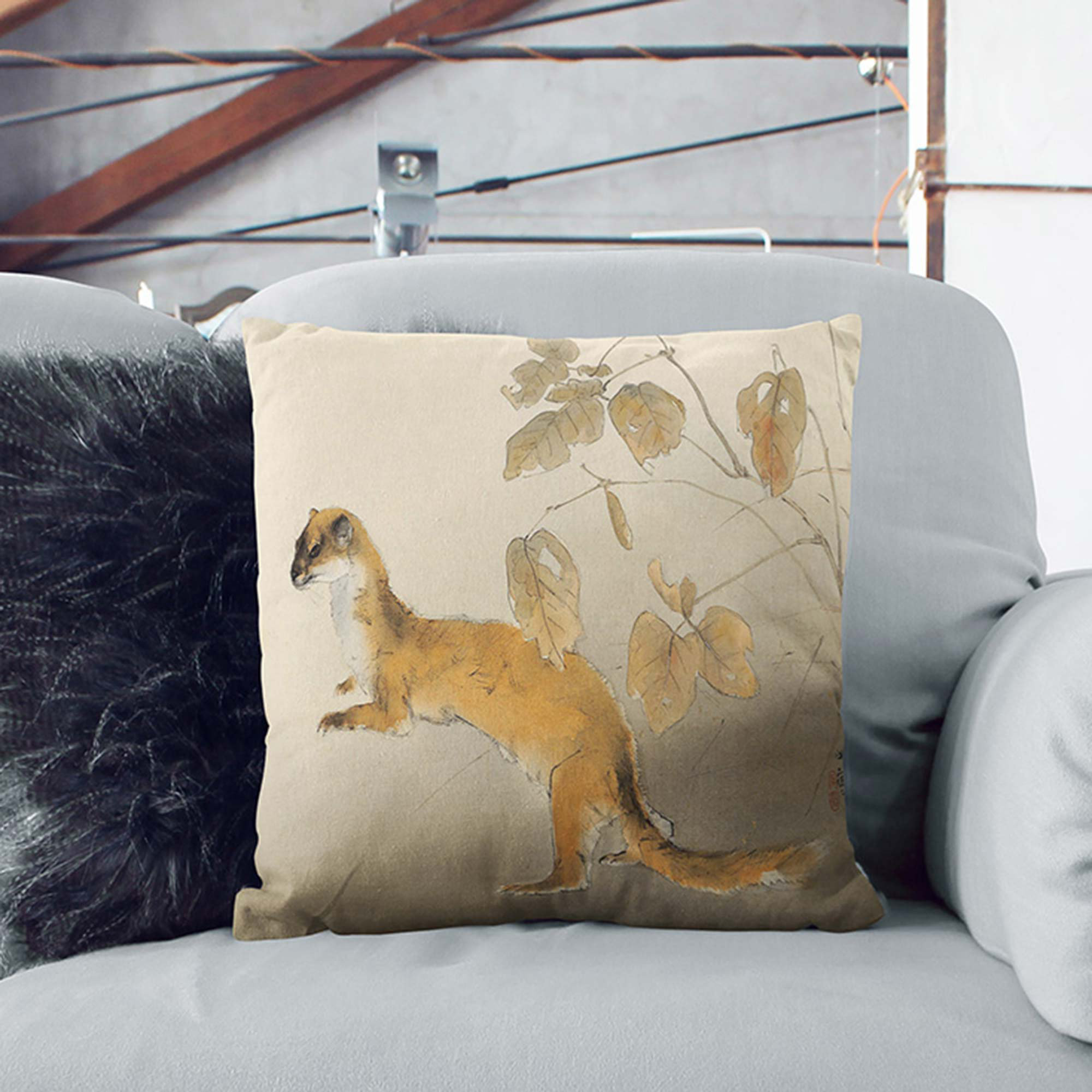 East Urban Home Weasel by Kansetsu Hashimoto Cushion with Filling ...