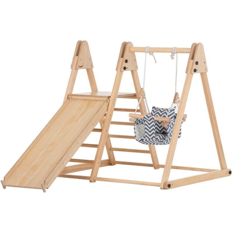 Avenlur Juniper Real Wood Folding Playset Climber | Wayfair