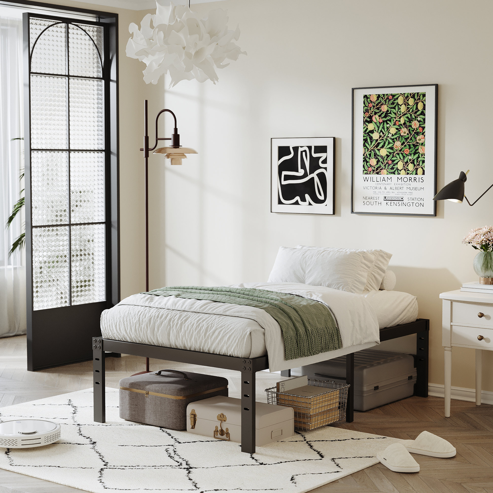 Ebern Designs Kyriel 16'' Metal Platform Bed Frame & Reviews | Wayfair