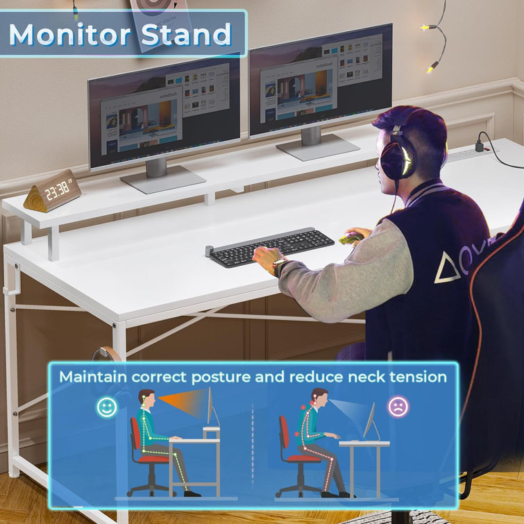 17 Stories Shontae 51'' Desk & Reviews | Wayfair