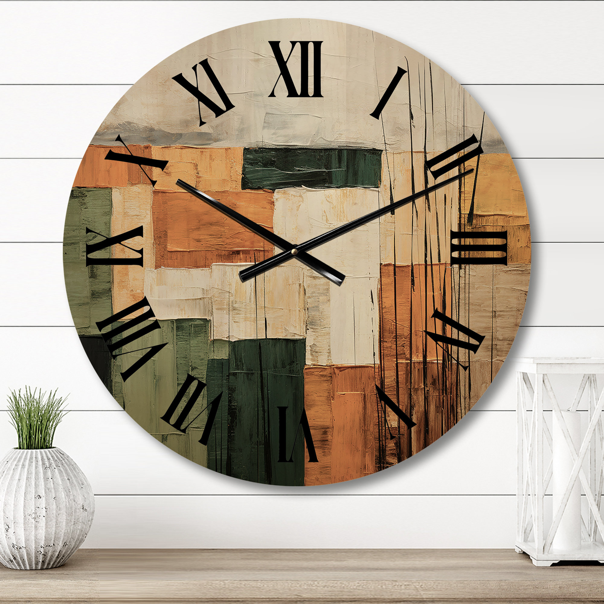 East Urban Home Cubism Geometric Plains I - Cubism Oversized Wood Wall ...