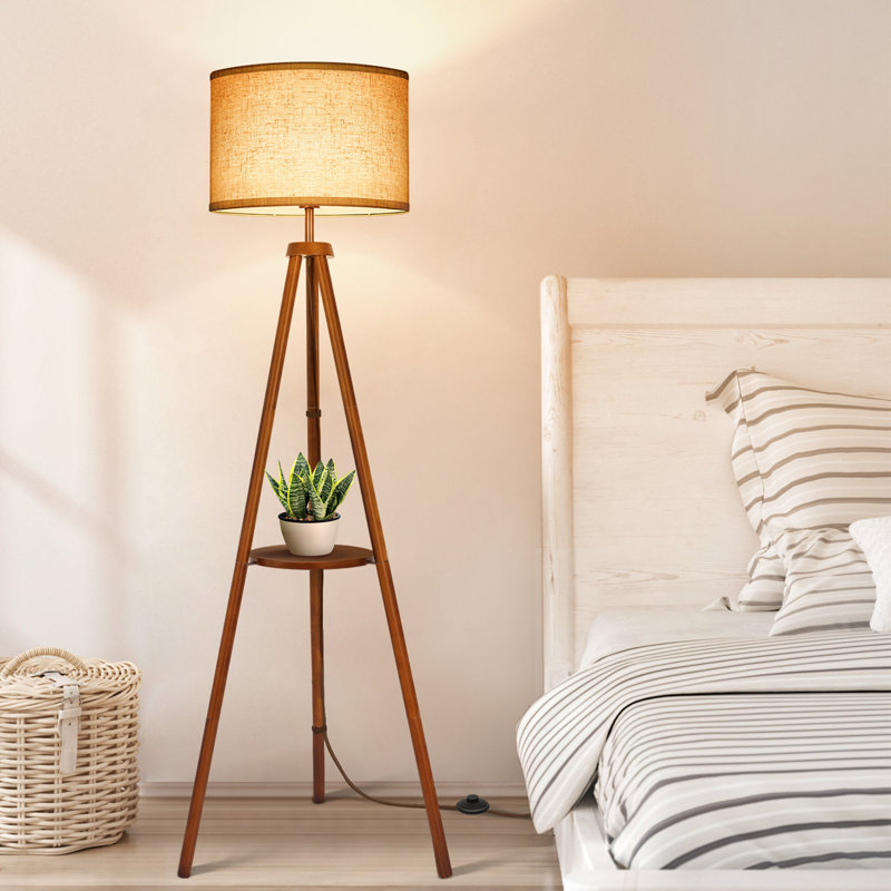 George Oliver Jodanna 63" Dimmable Tripod Floor Lamp with Remote ...