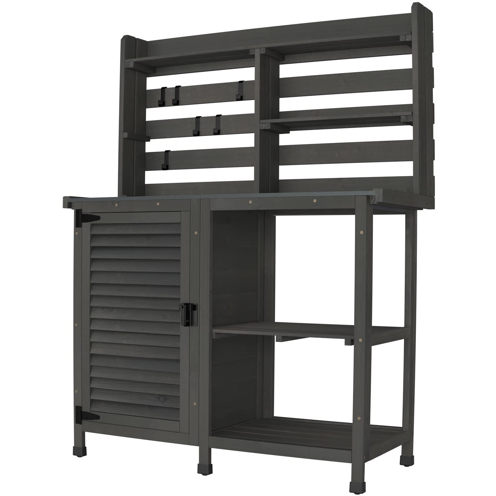 Arlmont & Co. Potting Bench Table Large Garden Outdoor Work Bench Metal ...