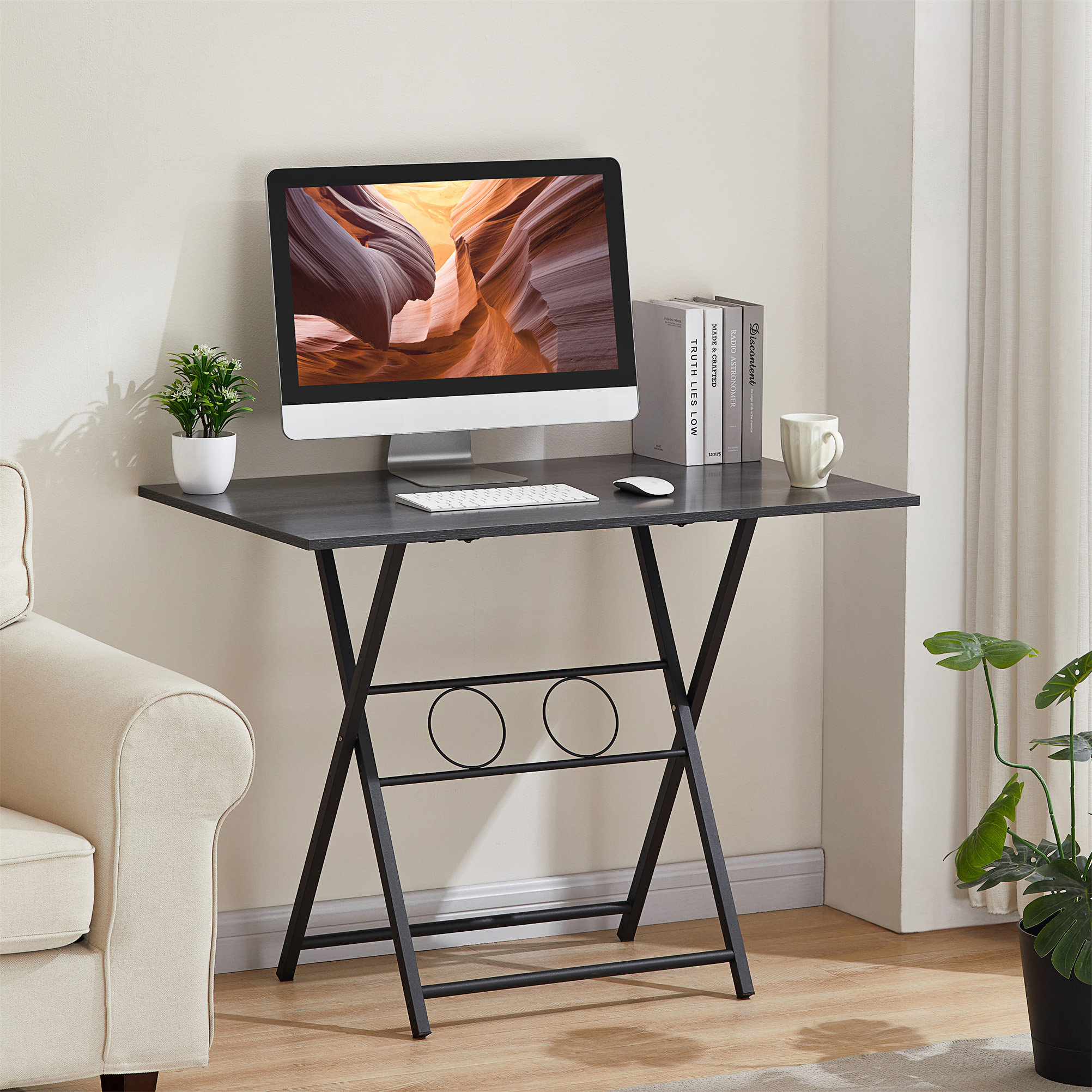 17 Stories Small Foldable Desk For Small Spaces, Living Room ...