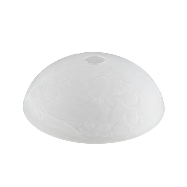 Wrought Studio™ Glass Bowl Lamp Shade ( Screw on ) in White | Wayfair