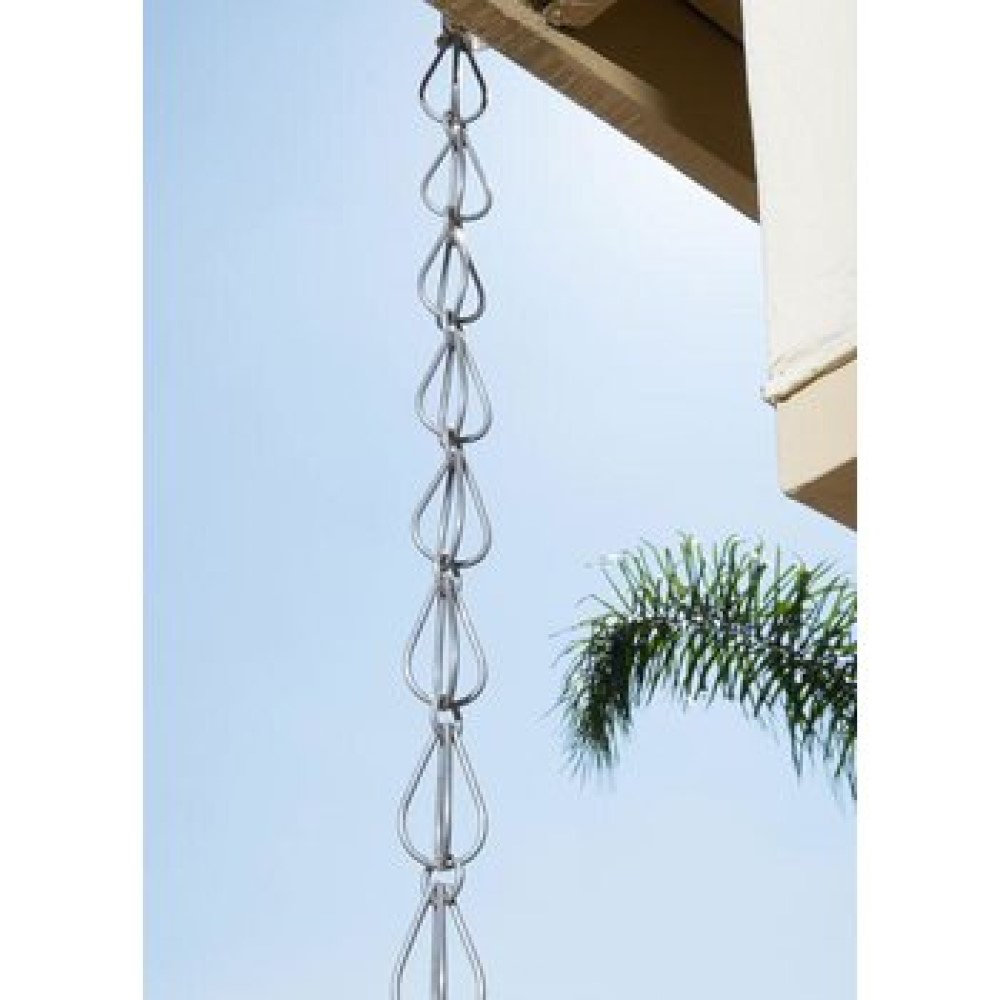 Monarch Rain Chains Aluminum Teardrop Rain Chain Replacement Downspout ...
