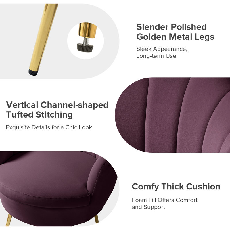 Etta Avenue™ Hendrix Velvet Barrel Chair & Reviews | Wayfair