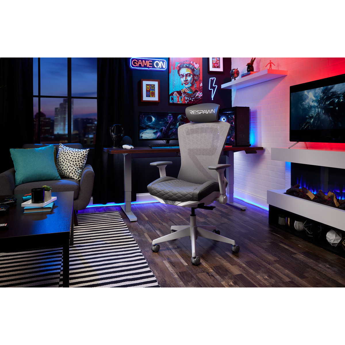 RESPAWN SPIRE Ergonomic Mesh Office Gaming Chair - High Back Home PC ...