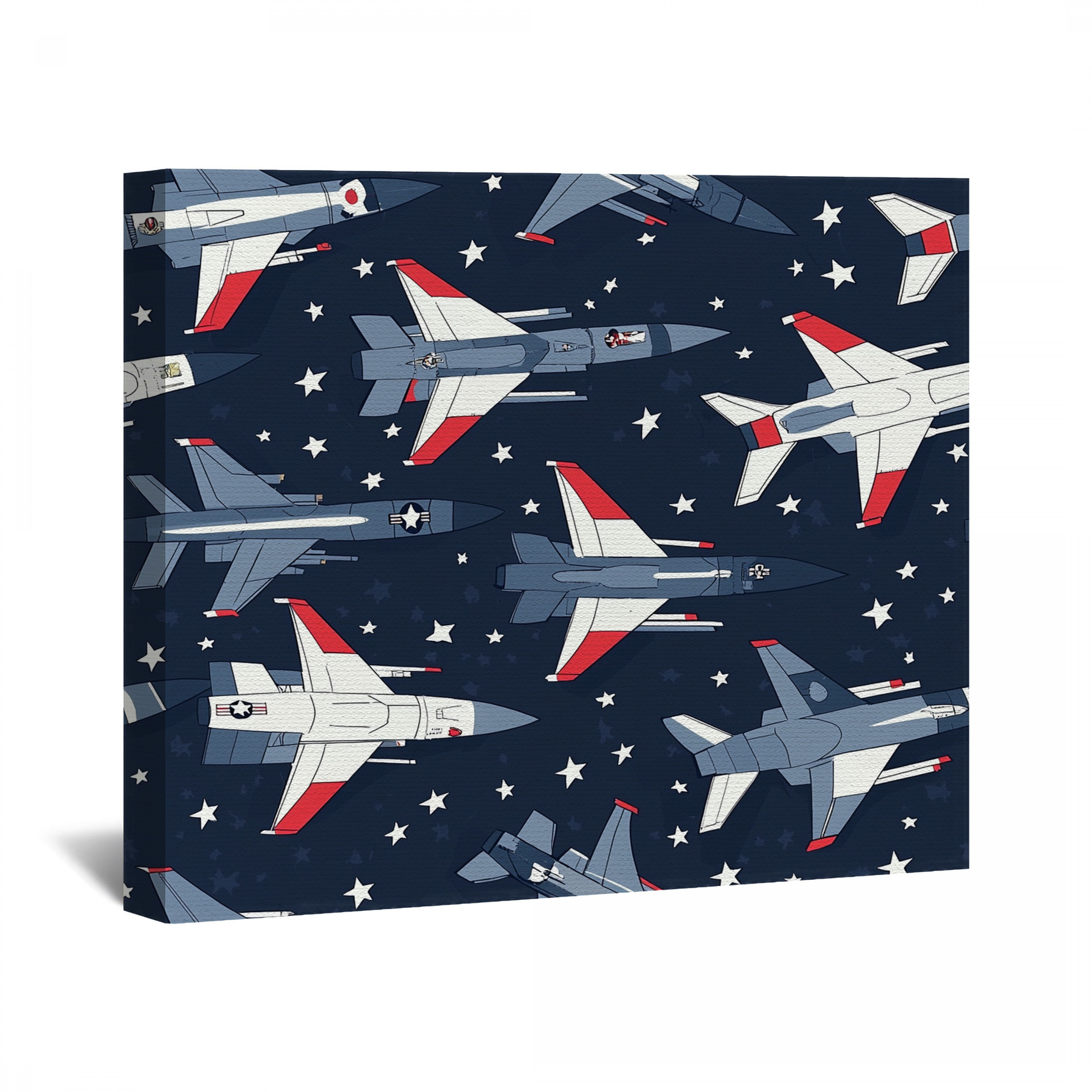 Ivy Bronx Fighter Jets Canvas Wrap - Aircraft Wall Decor | Wayfair