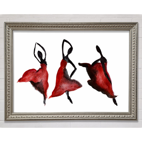 Bright Star Red Ballarinas - Print | Wayfair.co.uk