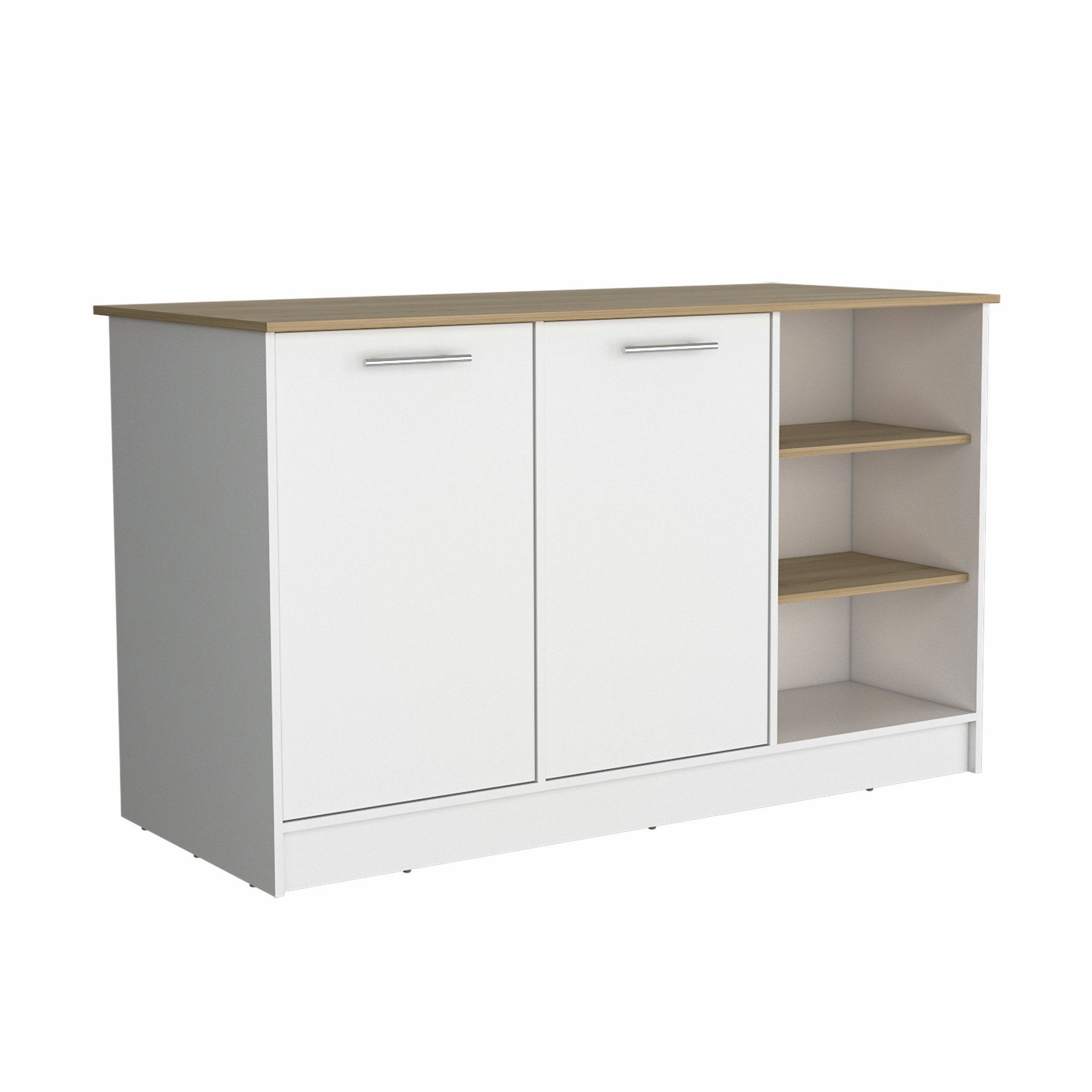 Latitude Run® Versatile Kitchen Island with Abundant Storage and ...