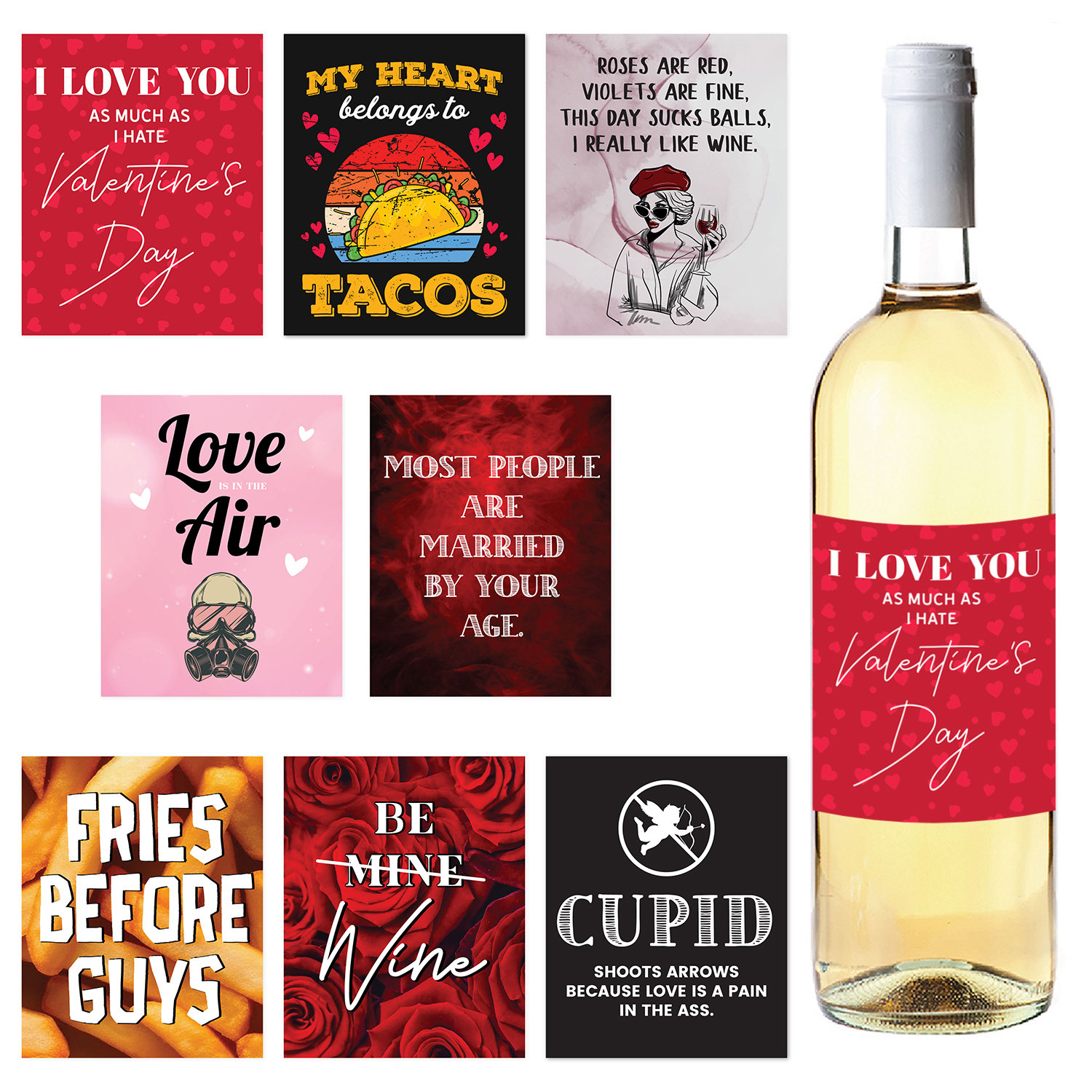 wine labels funny