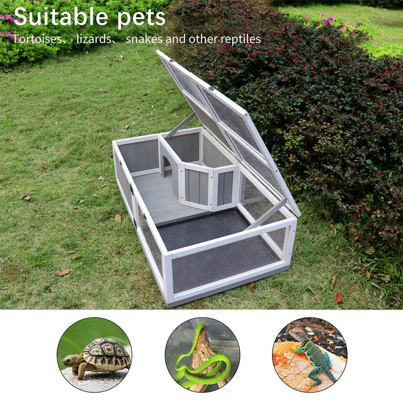 Tucker Murphy Pet™ Delju Lizard/Snake/Turtle Hutch, Small Animal House ...