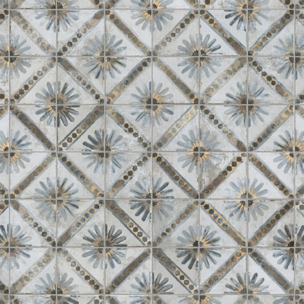 Merola Tile Harmonia 13" x 13" Ceramic Patterned Wall & Floor Tile ...