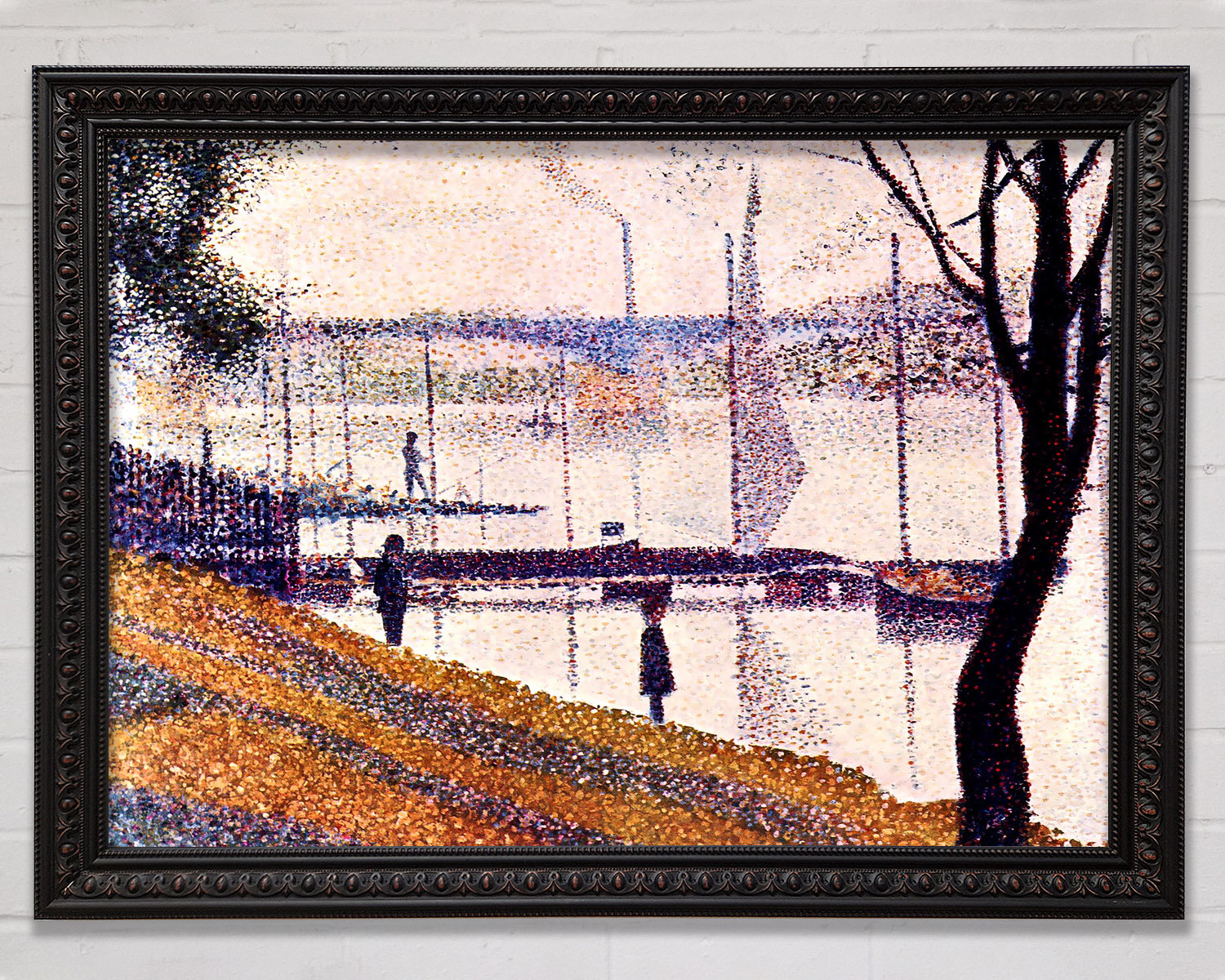 Bright Star Seurat Bridge Of Courbevoie - Single Picture Frame Art ...