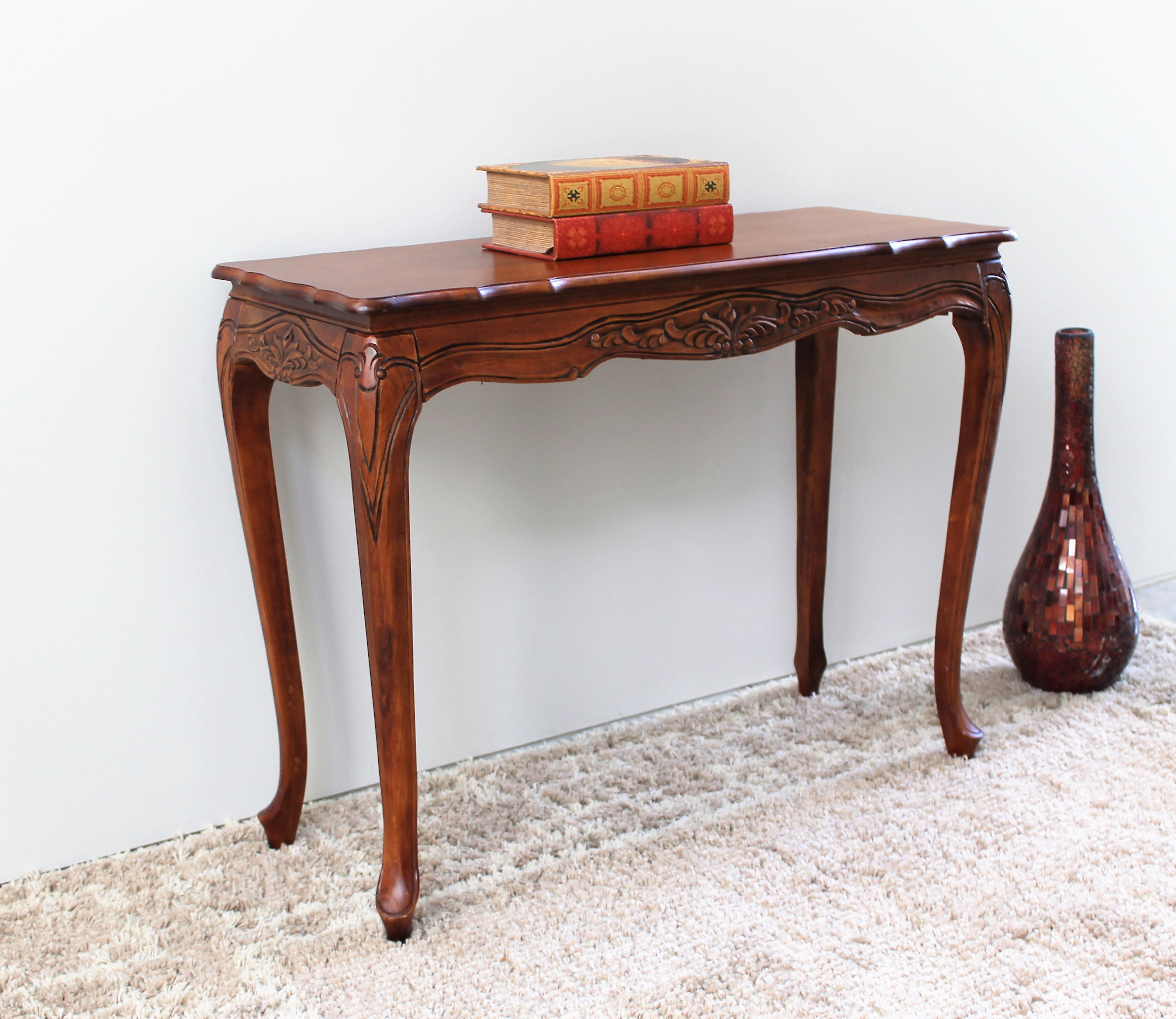 Lark Manor Arvinjot Hand Carved Console Table & Reviews - Wayfair Canada