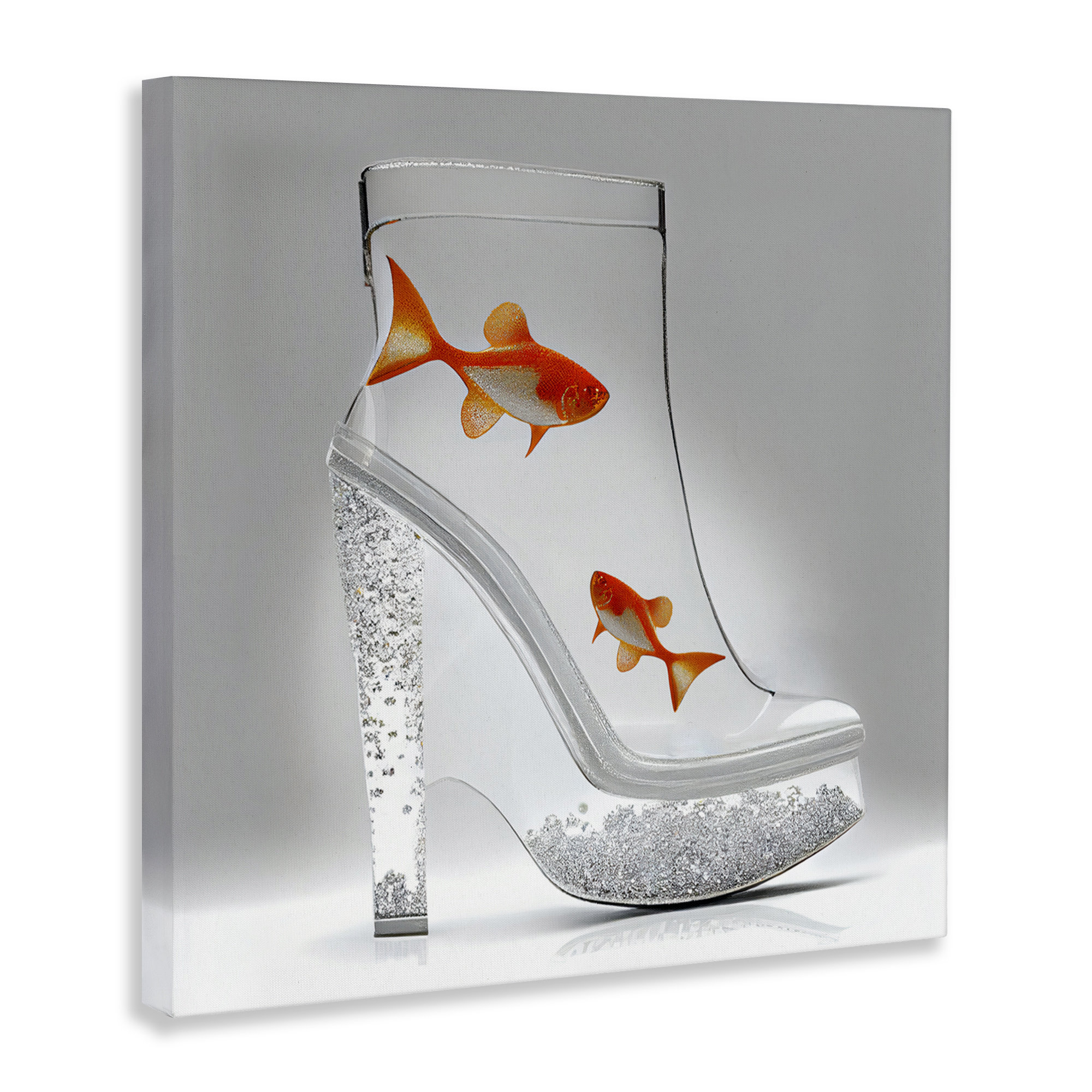 Wrought Studio™ Sparkle Fish Fashion Boot Canvas, design by Sasha | Wayfair