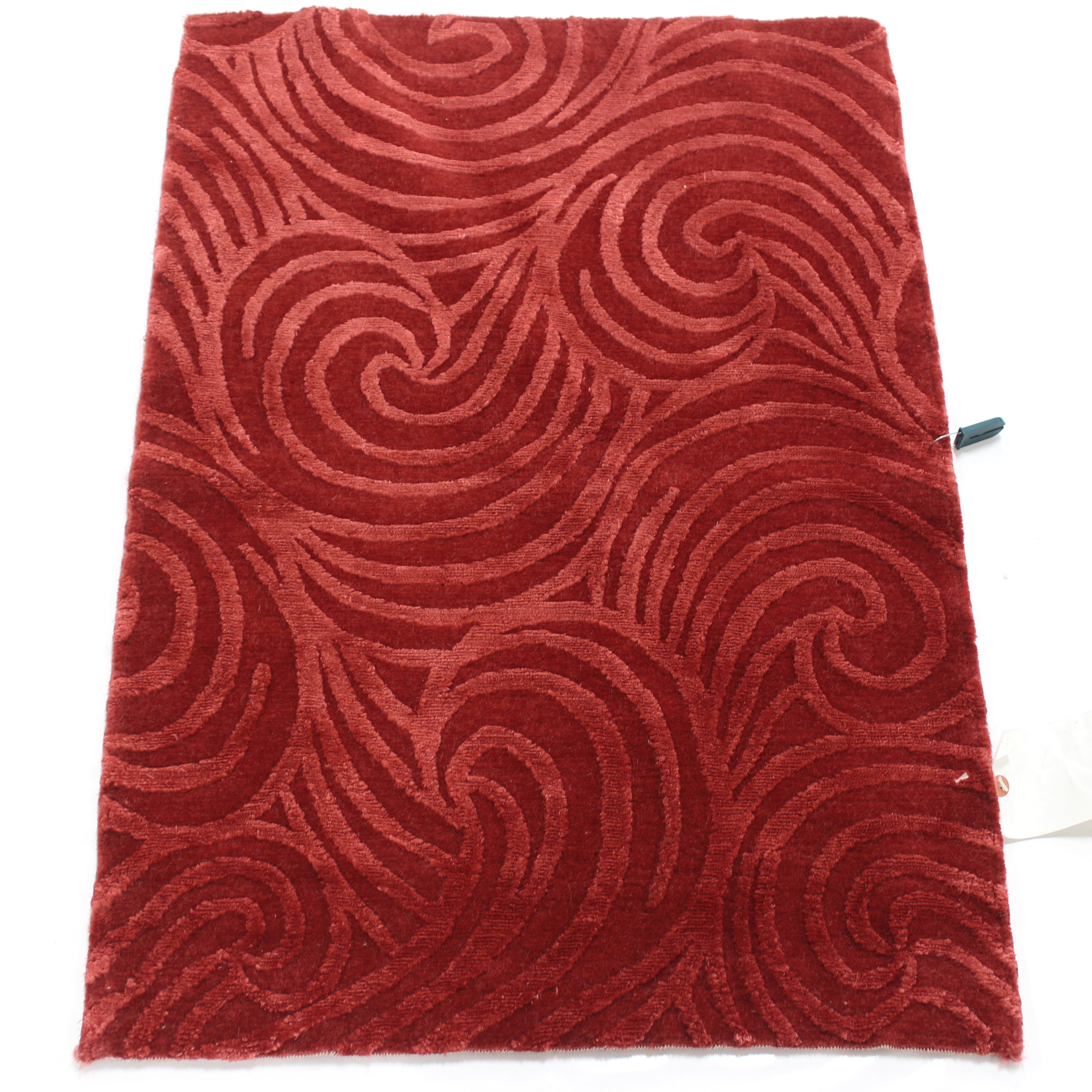 Isabelline One-of-a-Kind Hand-Knotted 2000s Tibetan Red 2' x 3' Area ...