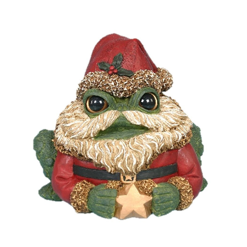 Toad Hollow Santa Claus Character Toad Garden Figurine & Reviews | Wayfair