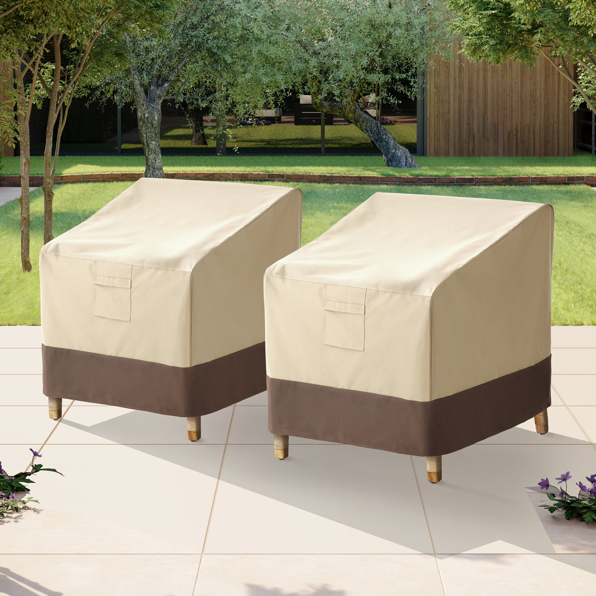 Arlmont & Co. Outdoor Furniture Cover Made of Oxford Fabric 2 Pack to ...