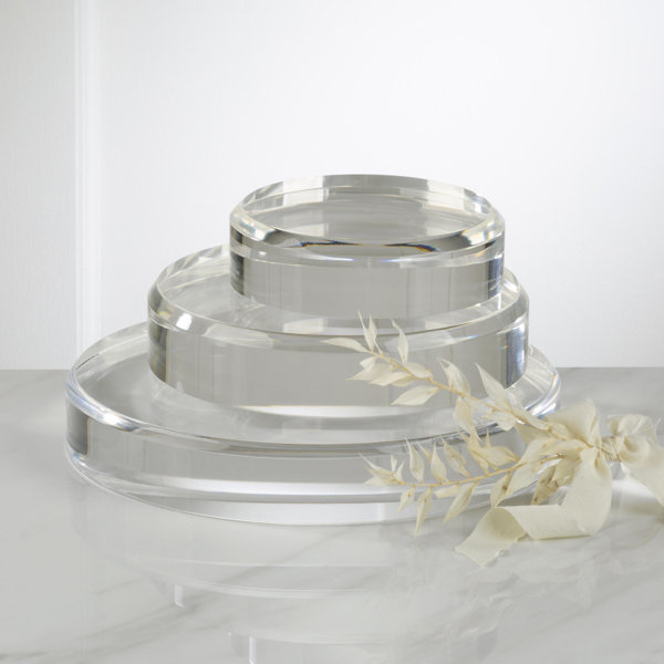 Brayden Studio® Round Acrylic Risers - Set of 3 | Wayfair