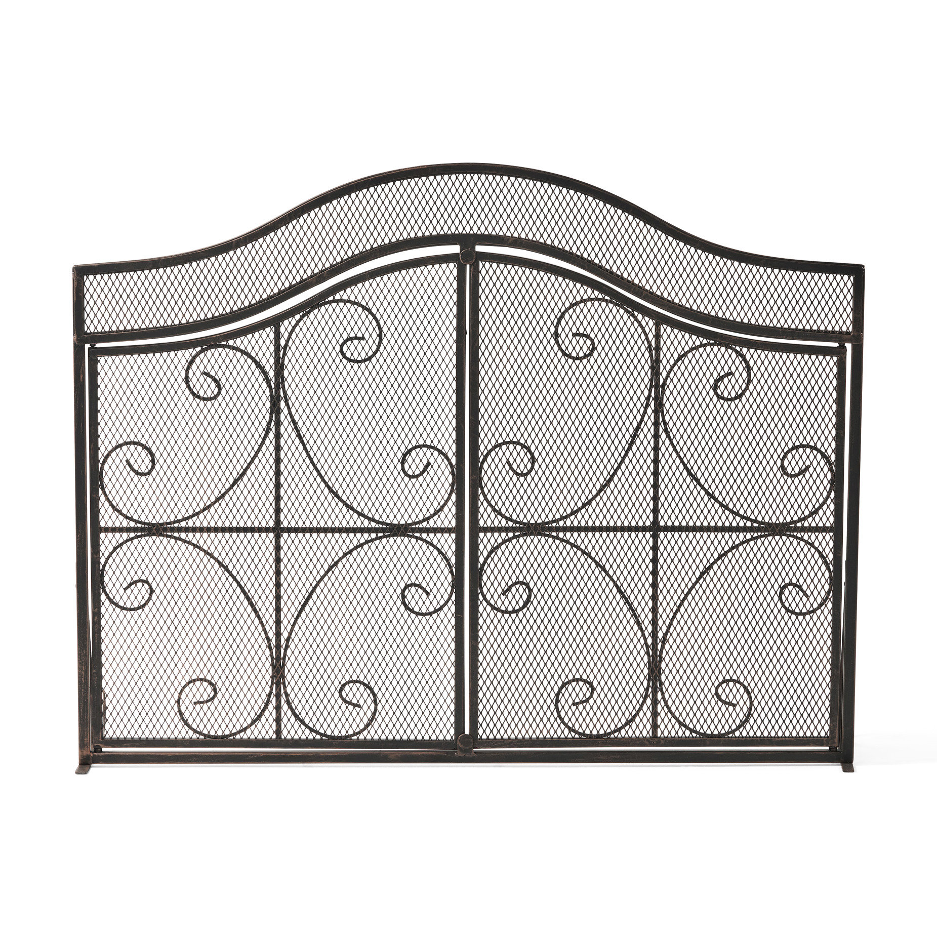 World Menagerie Stylish Fire Guard, Iron With , 32.32" H X 43.25" W ...